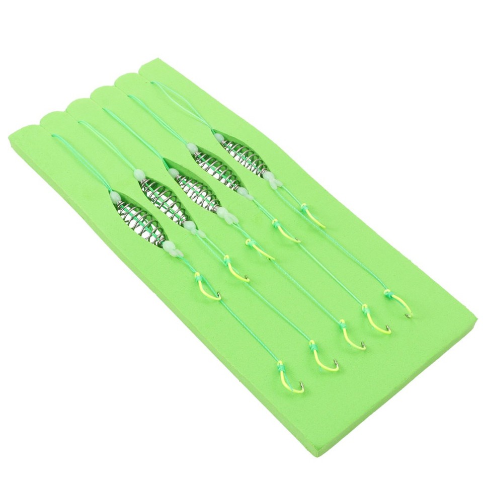 5Pcs Carp Fishing Baits Hook Lure Trap Hooks with Spring Feeder Fishing ...