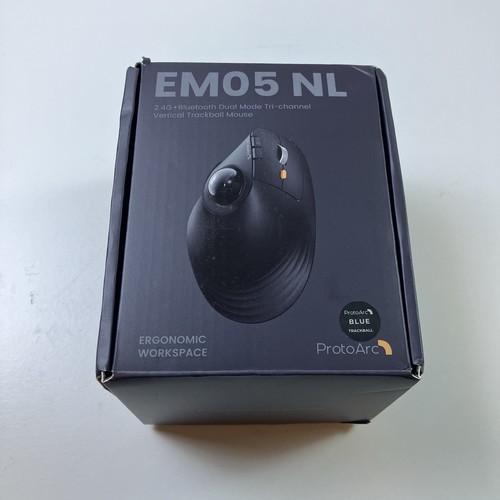 ProtoArc Vertical Wireless Trackball Mouse EM05 NL Bluetooth Ergonomic ...