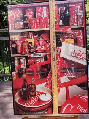 Coca Cola Poster Large 1970 Era 38"x26" Assortment Picture- Very Rare ...