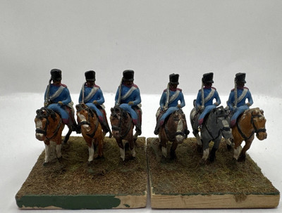 28mm Napoleonic Dragoons Cavalry Mounted Figures (6 Soldiers on 2 Bases ...
