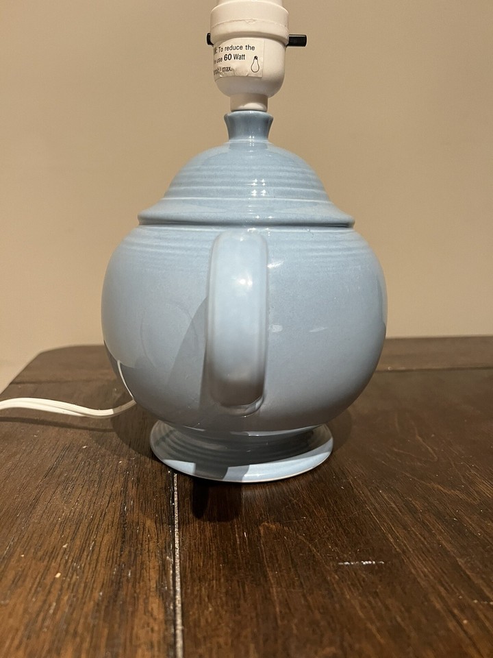 Fiestaware Sky Blue Teapot Lamp 9.75 X 9" | eBay