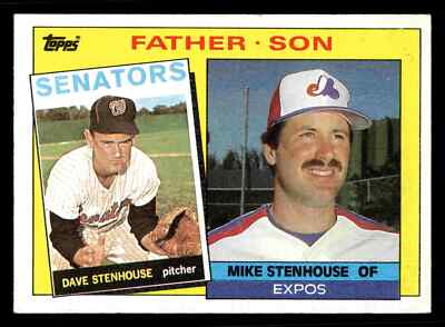 1985 Topps Dave Stenhouse / Mike Stenhouse #141 - Father & Son | eBay