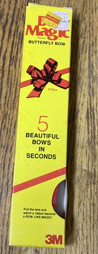 RED 4" BUTTERFLY BOW MAGIC PULL BOWS RIBBON 3M EMPLOYEE PACKAGE 5 Count ...