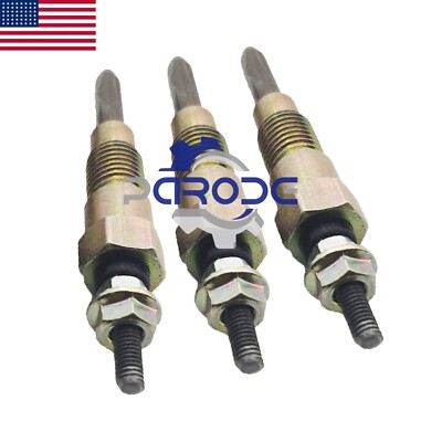3x Glow Plug FITS For Yanmar Tractor F16 F16D FX16 FX16D F17 F17D FX17 ...