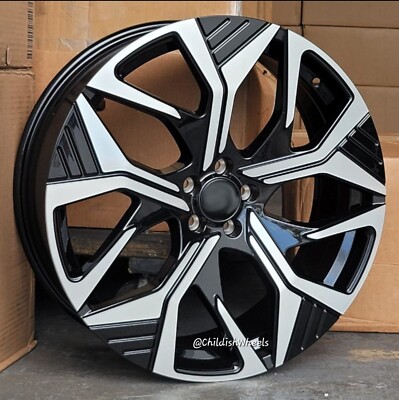 20" Inch Black Machined Replica Toy Crown Style 5x114.3 +40 Wheels Rims ...