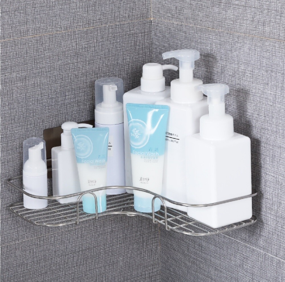 Triangular Corner Shower Caddy - Bath Storage Organizer Shelf, Bathroom ...