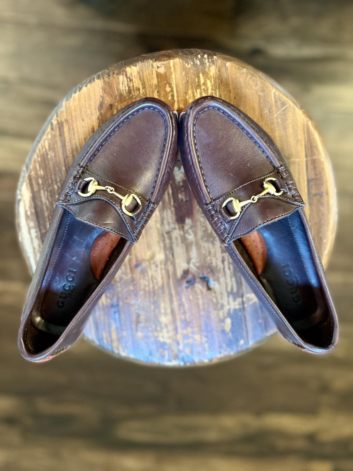 Authentic Gucci Loafers | Brown Leather Horsebit Driv… - Gem