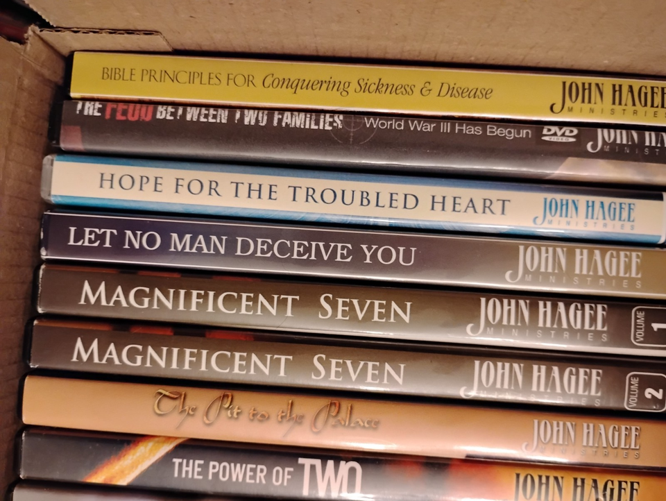 Lot of 13 John Hagee Ministries DVDs, The Power of Two, Torah Secrets ...