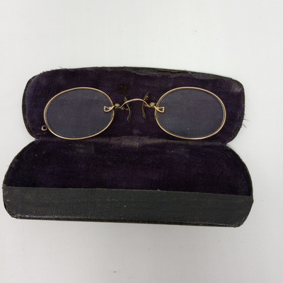 Vintage Wire Rim Gold Filled Spectacles With Case | eBay