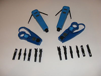 110 & 66 block punch down impact tool cat 6 bix blade 2 sets free utp ...