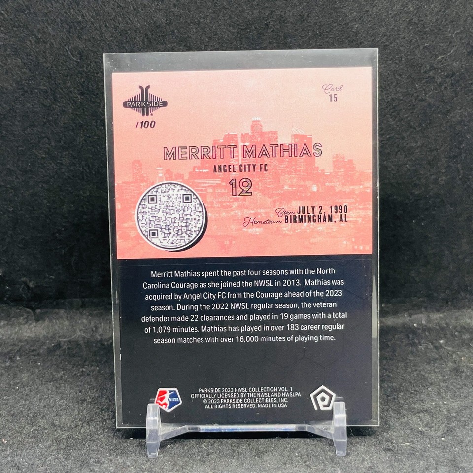 Soccer Merritt Mathias Foil Shimmer /100 2022 Parkside NWSL | eBay