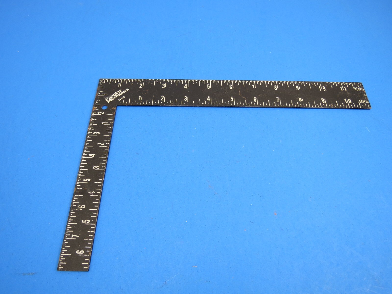 Vintage Popular Mechanics L Shaped Metal Ruler Angle Tool 12x8 | eBay