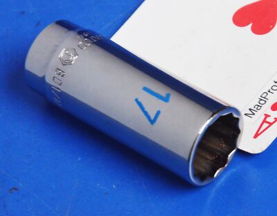 MATCO Tools USA 3/8" drive 17mm Metric Deep Chrome 12-point Socket ...