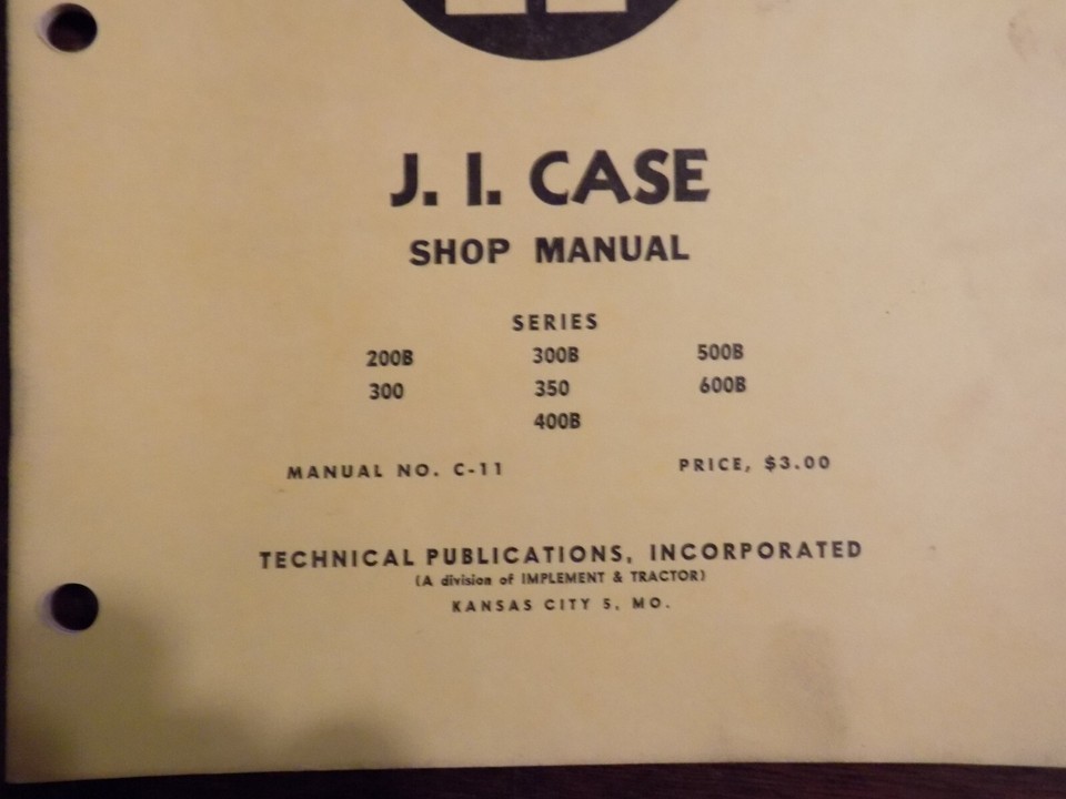 J.I. Case I&T Shop Manual | eBay