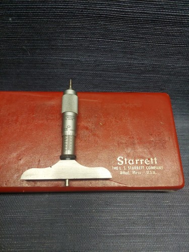 Starrett 445A- 3RL Micrometer Depth Gage In Original Box Machinist Tool ...