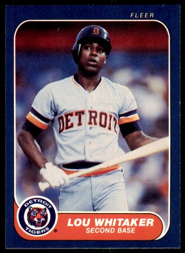 1986 Fleer Lou Whitaker . Detroit Tigers #242 | eBay