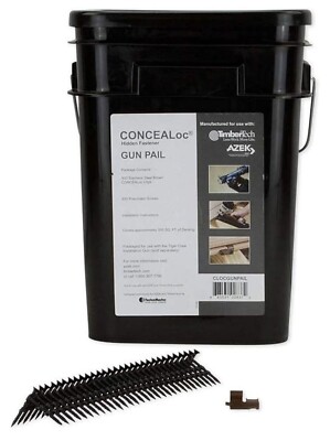 TimberTech Concealoc Hidden Fastener. 500 Sq-Ft Gun Pail 900 Clips 930 ...