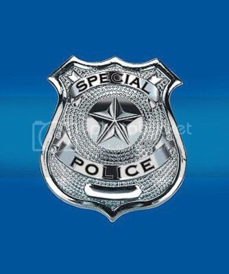 Authentic Look Metal Special Police Silver Cop Officer Badge Costume ...