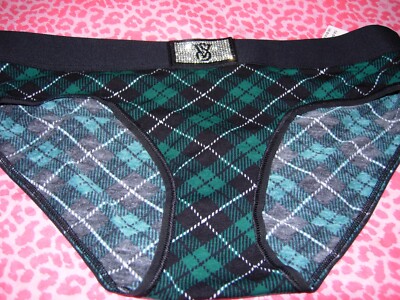 Victoria's Secret Sexy Shine Patch Hiphugger Panties Smooth LOGO Plaid ...