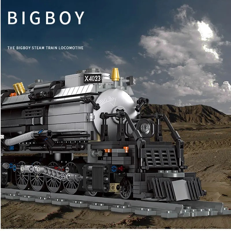 1608 pcs Big Boy Steam Locomotive Building Blocks Set - over 78cm long ...