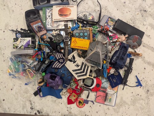 Junk Drawer Lot: Video Games, Camera, Toys, Antiques, Toner, Random ...