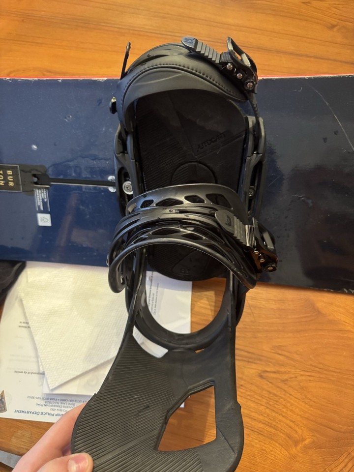 Burton Cartel Black Blue Bindings Channel Mount Pattern | eBay