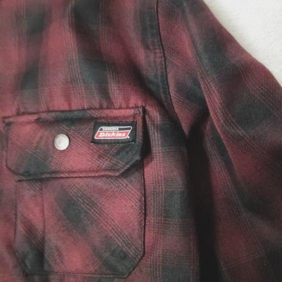 Dickies Red & Black Plaid Jacket Men’s -M (38-40) Work Coat Front ...