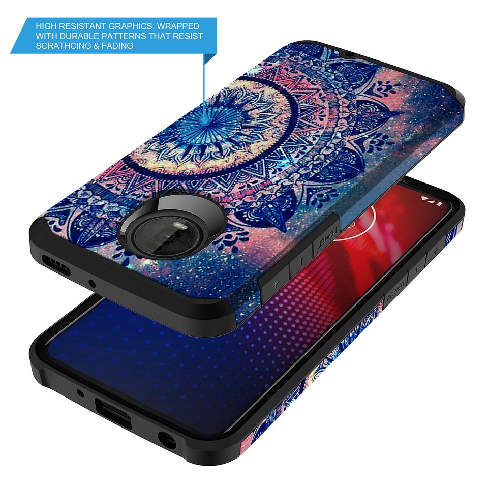 For Moto Z4 Play Hybrid Graphic Fashion Cute Colorful Silicone Case | eBay