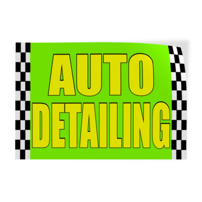 Decal Stickers Auto Detailing Green Car Vinyl Store Sign Label ...