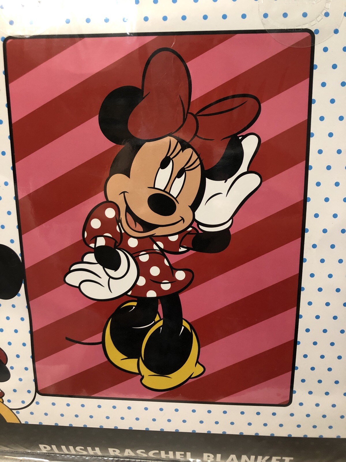 Disney Minnie Mouse Plush Raschel Blanket 60x80 Twin Size NEW | eBay