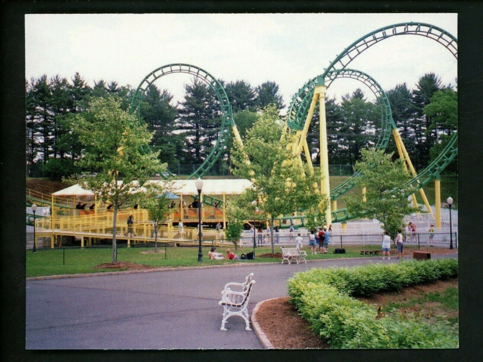 Connecticut CT postcard Real Photo RPPC modern Bristol Lake Compounce ...