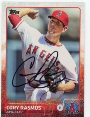 SIGNED BASEBALL CARD AUTO TOPPS 2015 LOS ANGELES ANGELS CORY RASMUS # ...