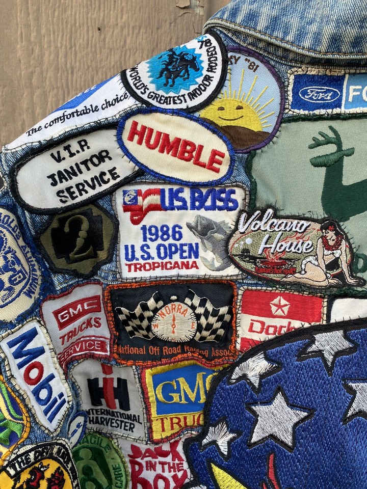 Vintage Lee Denim Rare Patches Jacket Xl | eBay