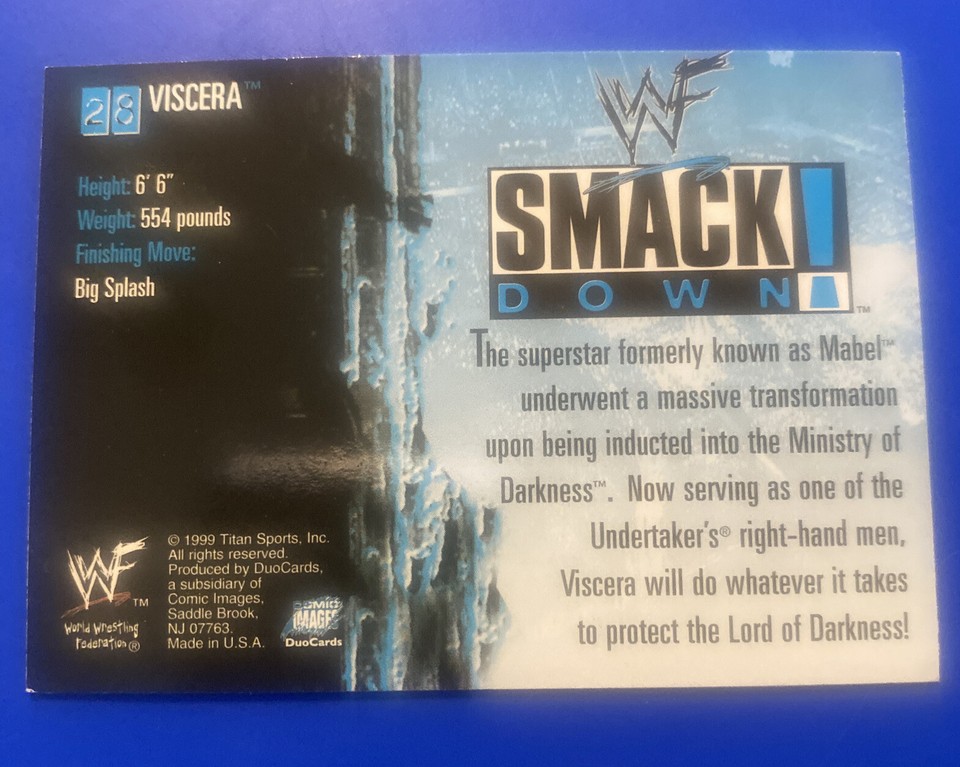 1999 COMIC IMAGES WWF VISCERA #28 | eBay