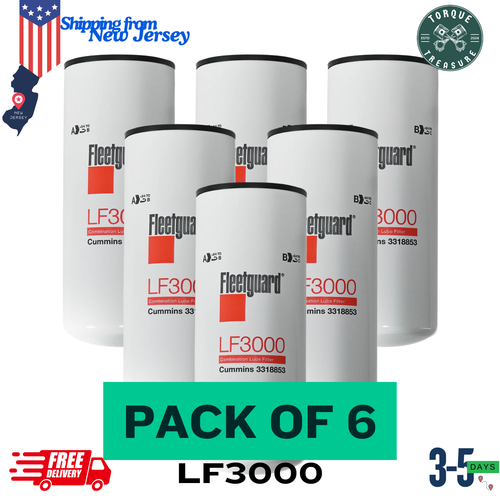 6x Genuine Fleetguard Lube Filter LF3000 Fuel Oil OEM Fleet Guard LF ...