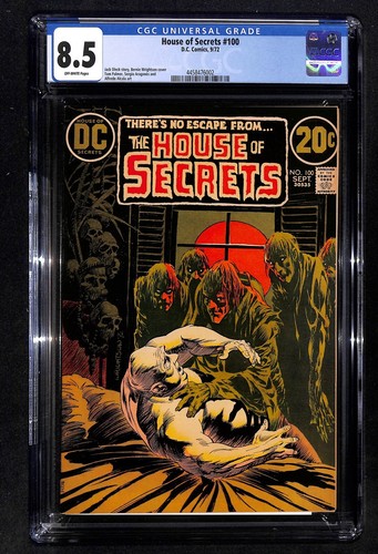 House of Secrets #100 CGC 8.5 - Bernie Wrightson Cover DC Comics 1972 ...