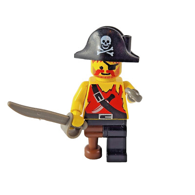 Authentic LEGO® Minifigure Islander Pirate Peg Leg Skull Crossbones ...