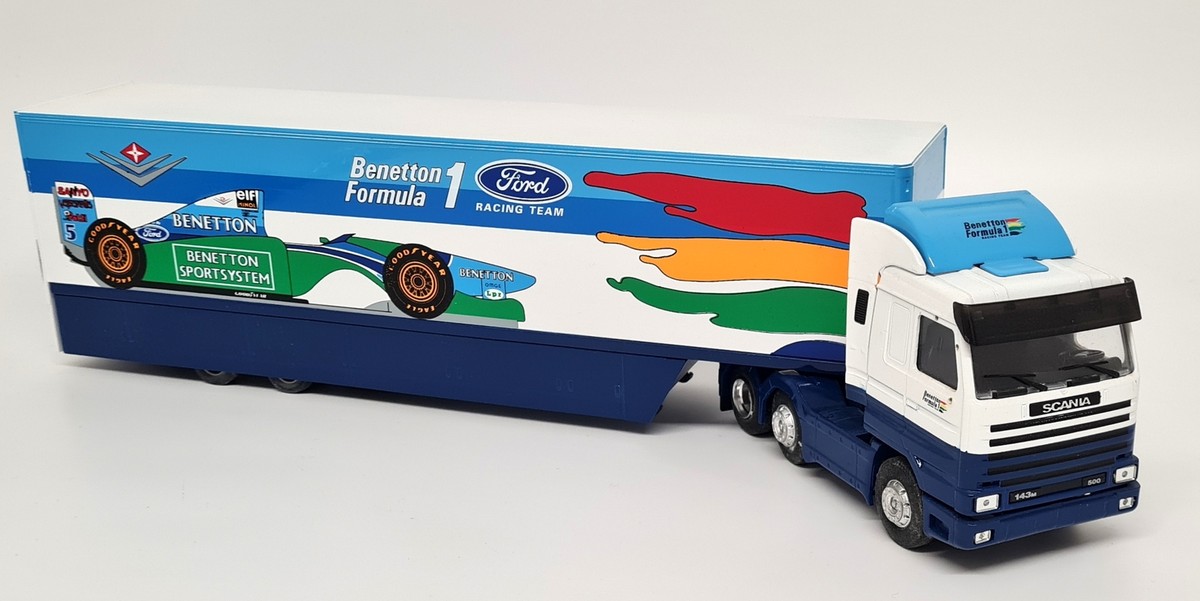 Eligor 1/43 Scania 143M 500 Benetton Ford GP F1 Team Eligor 1/43 Scania 143M 500 Benetton Ford GP F1 Team