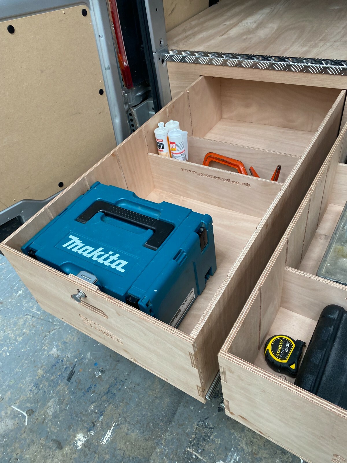 Ford Transit Custom Crew Cab SWB drawer unit tool storage vehicle ...