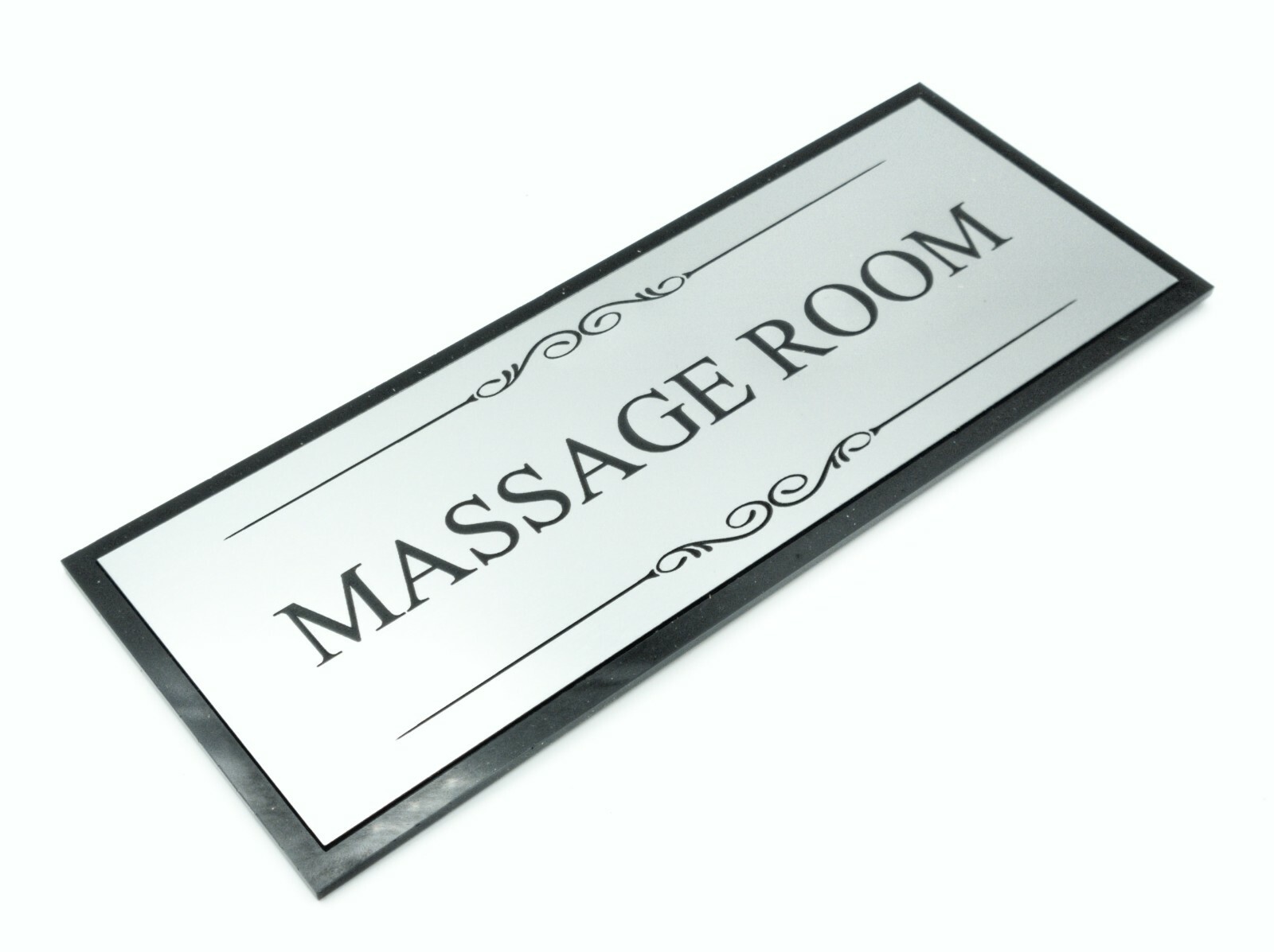 Black and Silver Massage Room Door Sign Large Size 20 cm x 8 cm | eBay UK