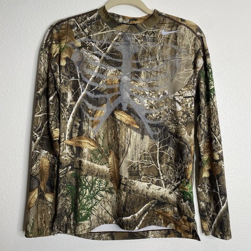 Nike NikeLab NRG Skeleton Camo Realtree Running Shirt Mens Sz XS CJ0179 ...