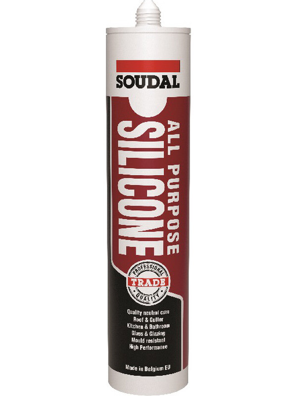 Soudal All Purpose Silicone Sealant Ivory Classic Cream 300ml 6 Pack ...