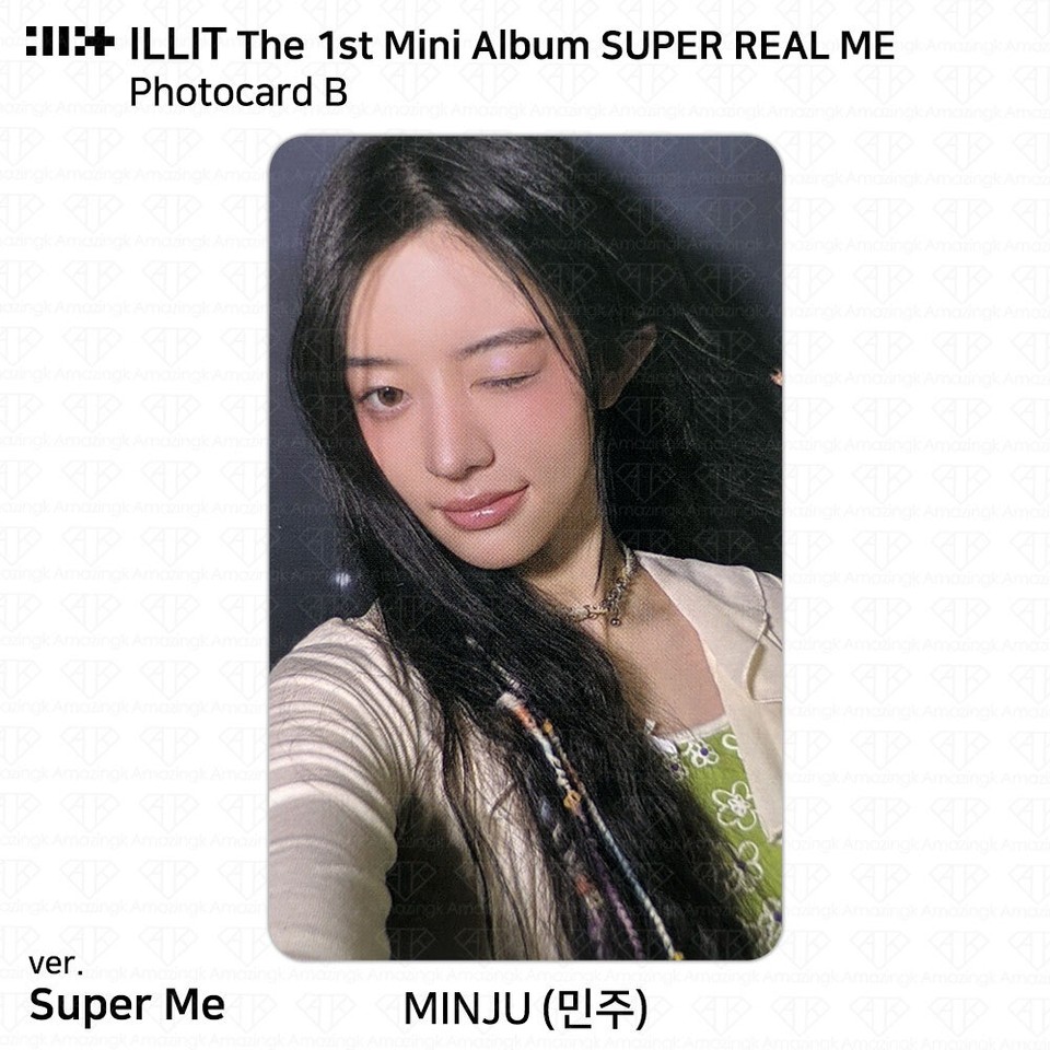 ILLIT The 1st Mini Album Super Real Me Official Photocard Magnet ...