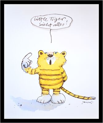 Janosch Poster Kunstdruck Bild im Alu Rahmen Little Tiger 58,5x48cm Neu ...