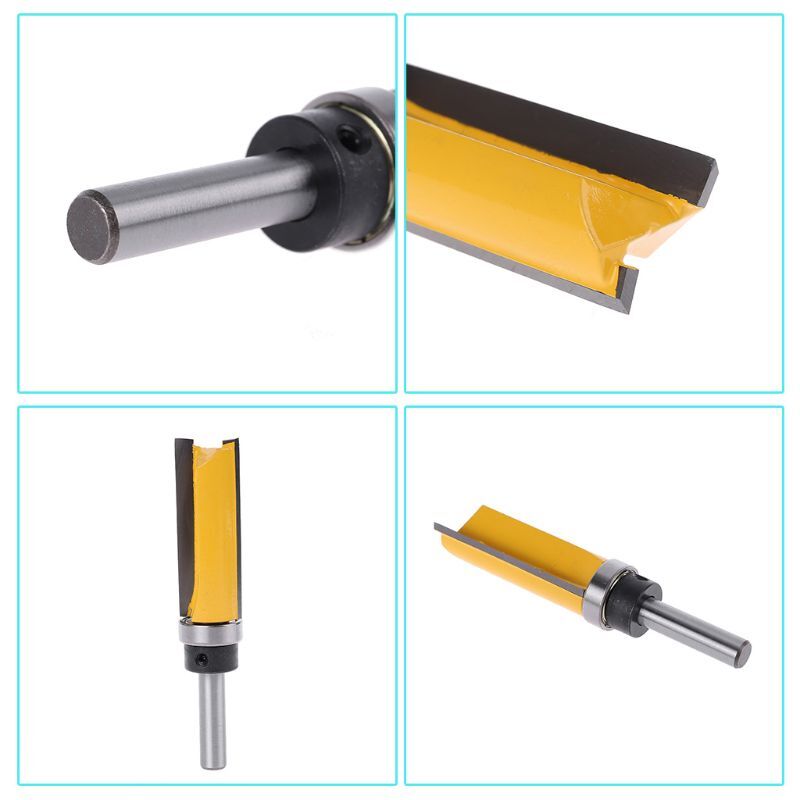 8mm/0.3" Milling Cutters Shank Trimming Router Copy Straight Bit Rod ...