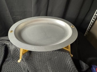 Vintage Mirro Medallion Oval Buffet With Warming Stand- Missing Candle ...