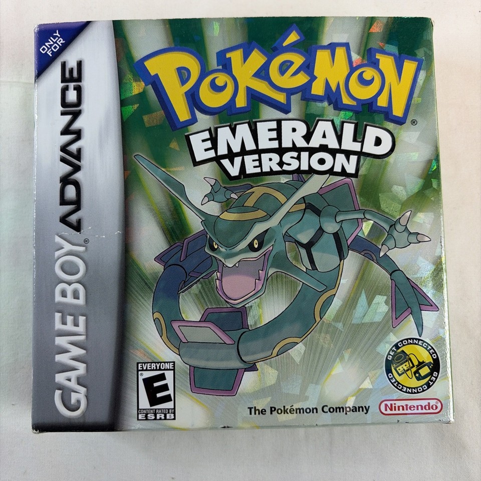 NICE! Pokemon Emerald Game Boy Advance Authentic CIB Complete Poster ...