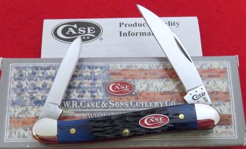 Case XX Mini Copperhead Knife 2013 Blue Bone & Case RED SHIELD MIB AAA+ ...