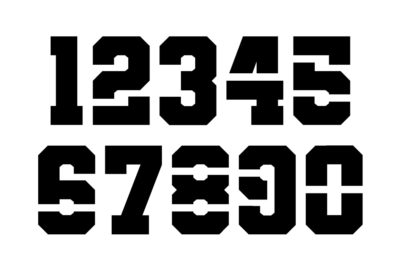 Varsity Font Numbers