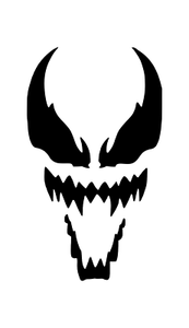 2x Marvel Venom Face Silhouette Vinyl Stickers Decals 12 cm x 20 cm | eBay